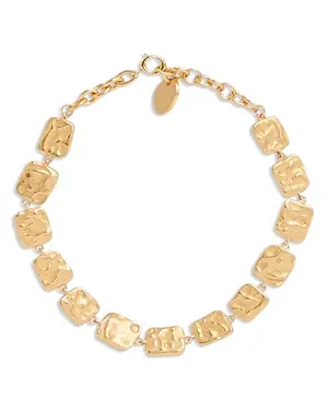 REISS Millie Molten Square Bracelet - Gold