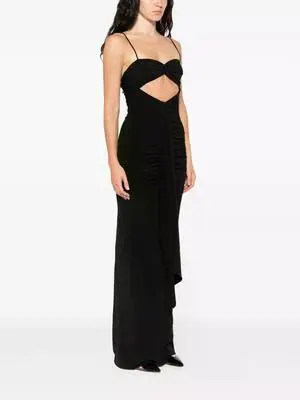 NISSA Cut-out Maxi Dress - Black
