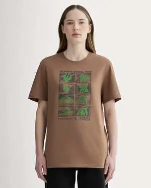 Everlane X Parks Project Organic Cotton Crew Neck T-shirt - Brown / Green / Forged Iron