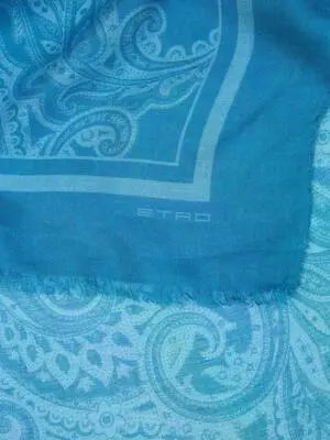 Etro Paisley-print Scarf - Blue
