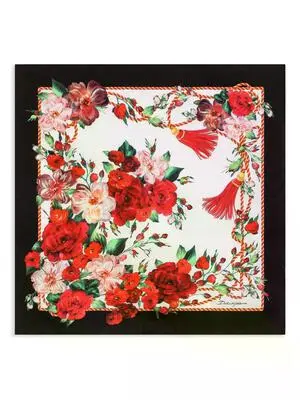 Dolce & Gabbana Rose-print Scarf - Hh5pd Rose Ant.bdo Nappe
