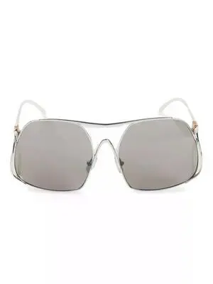Miu Miu Logo-lettering Sunglasses - Grey