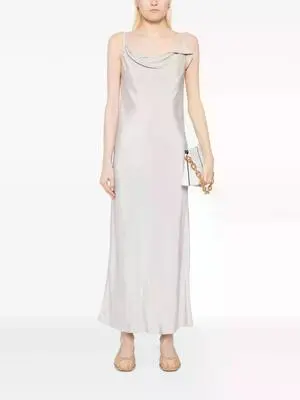 RECTO Drapery Neckline Slip Dress