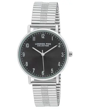 London Fog Baldwin Link Alloy Watch - Silver