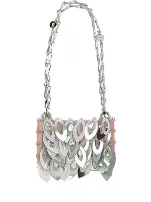 Rabanne Mini Disc-embellished Shoulder Bag - Neutrals