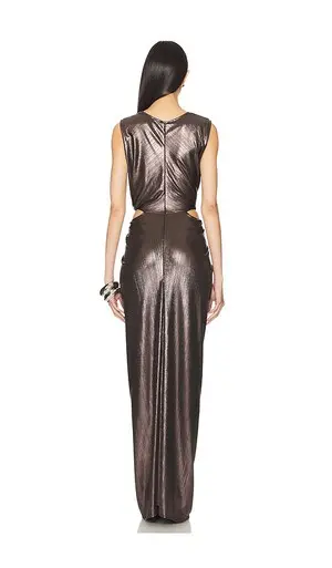 SID NEIGUM Floor Length Knot Dress - Brown