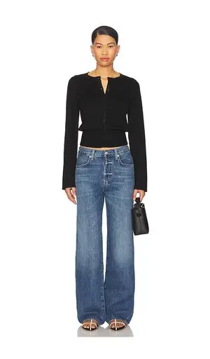 SNDYS. August Button Down Top - Black