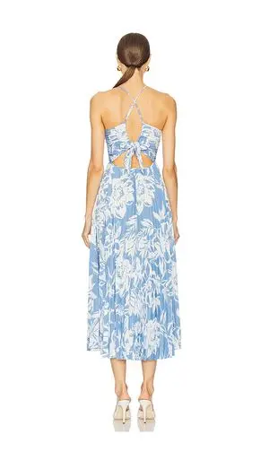 Astr The Label Blythe Floral Pleated Midi Dress