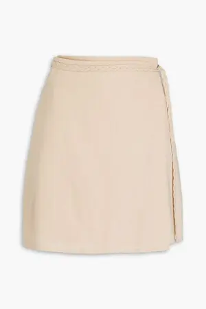 BY MALENE BIRGER Linen-blend Mini Wrap Skirt - Beige
