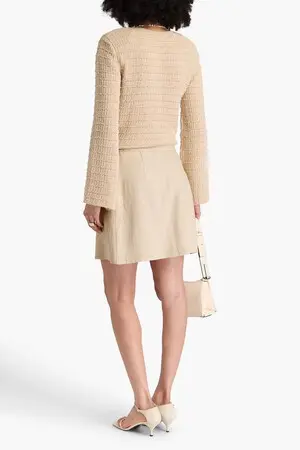BY MALENE BIRGER Linen-blend Mini Wrap Skirt - Beige