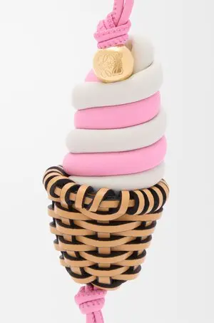 Loewe Ice Cream Charm In Classic Leather Skin - Pink | Editorialist