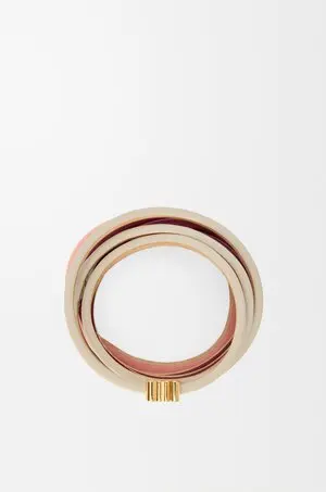Loewe Twist Double Bracelet - Light Ghost/burgundy