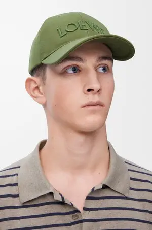 Loewe LOEWE Embroidered Canvas Cap Sage Green