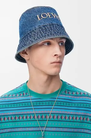 Loewe Denim Bucket Hat - Denim Blue