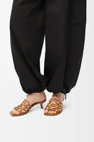 Loewe Anagram Cut-out Leather Slides