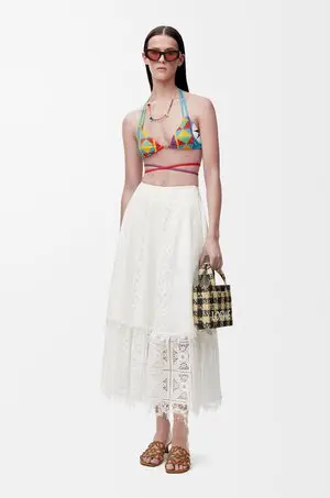 Loewe Cotton And Silk Skirt