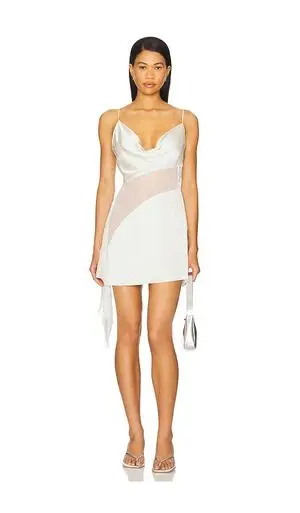 Ivory Draped Mini Dress