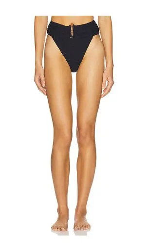 Devon Windsor Walker Bikini Bottom - Black Crinkle