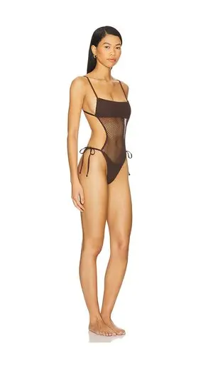 L*Space One Piece Swimsuit With Crochet Netting