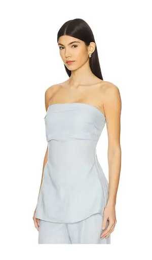 Faithfull The Brand Boe Tunic Top - Blue