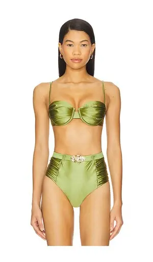 Devon Windsor Karter Bikini Top - Moss
