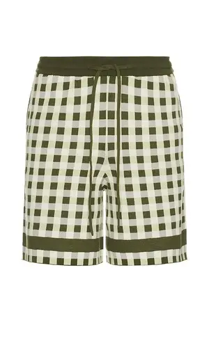 Plain Checks Shorts For Men