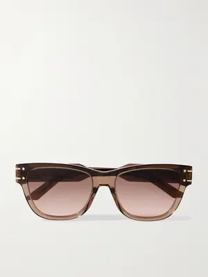 Dior Signature S6u Square-frame Sunglasses - Brown