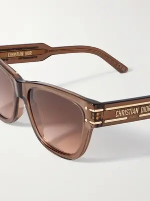 Dior Signature S6u Square-frame Sunglasses - Brown