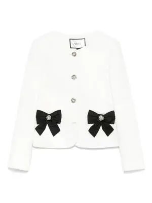 NISSA Bouclé Jacket - White