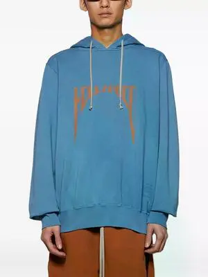 Rick Owens Graphic-print Hoodie - Blue
