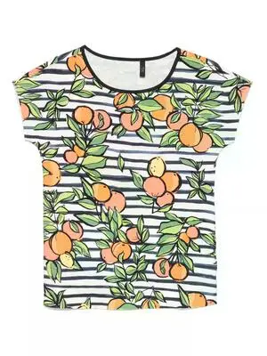MARCCAIN Striped Fruit Print T-shirt