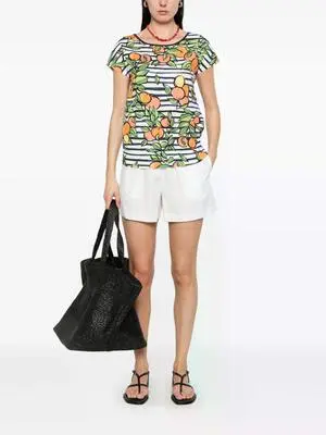 MARCCAIN Striped Fruit Print T-shirt