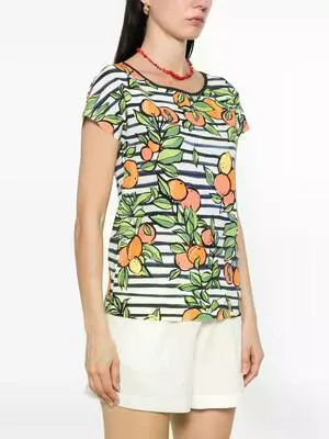 MARCCAIN Striped Fruit Print T-shirt