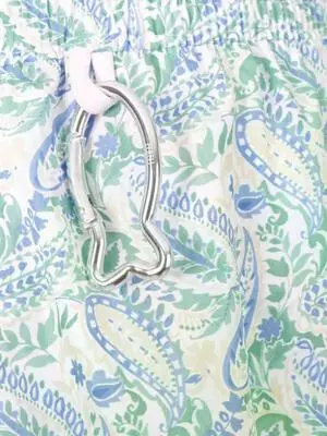 Fedeli Floral-print Swim Shorts - Green