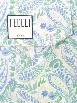 Fedeli Floral-print Swim Shorts - Green