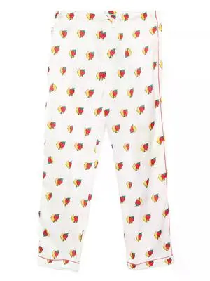 SKY HIGH FARM WORKWEAR Vintage Printed Trousers - White