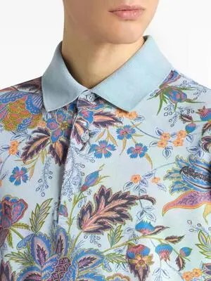 Etro Cotton Polo Shirt - Blue