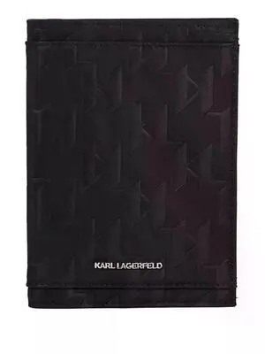 Karl Lagerfeld Monogram Card Holder - Black