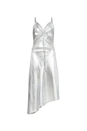 ALLSAINTS Alexia Strappy Asymmetric Dress - Silver
