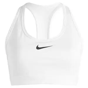 Nike Swoosh Sports Bra - White/stone Mauve/black