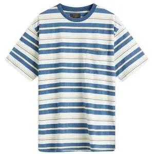 BEAMS Multi Stripe Pocket T-shirt - Bleach