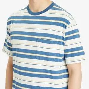BEAMS Multi Stripe Pocket T-shirt - Bleach