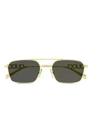 Gucci Navigator-frame Sunglasses - Gold
