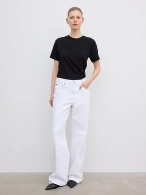 HOUSE OF DAGMAR Baggy Fit Denim - White