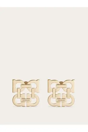 FERRAGAMO Four Gancini Clip On Earrings - Gold
