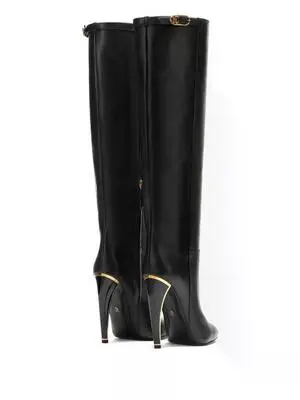 Roberto Cavalli Knee-high Boots With Sculpted Heel