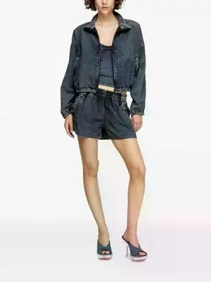 DIESEL® Elasticated-waistband Denim Shorts - Blue