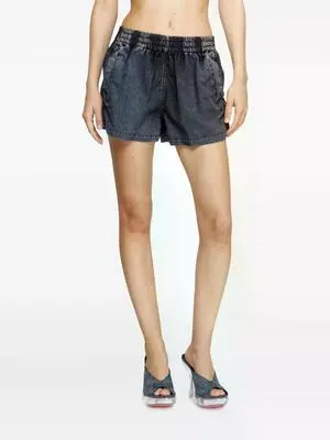 DIESEL® Elasticated-waistband Denim Shorts - Blue