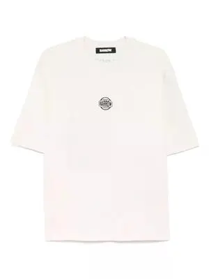 BARROW Crystal-embellished T-shirt - Neutrals