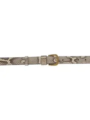 Valentino Garavani Snake-effect Belt - Neutrals